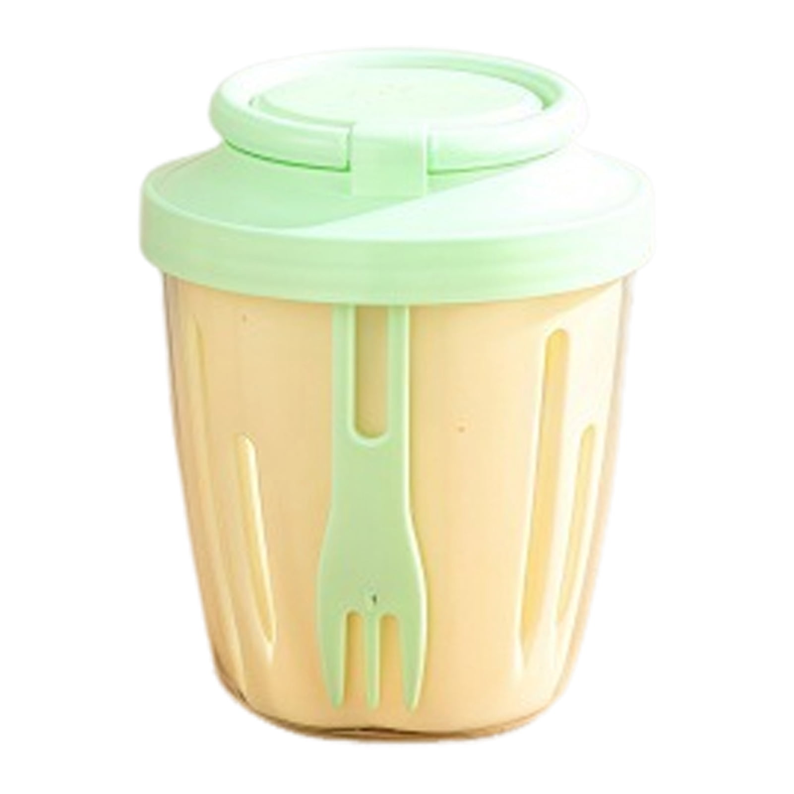 Leadrop Portable Salad Cup with Fork Double-Layer Salad Bowl for ...