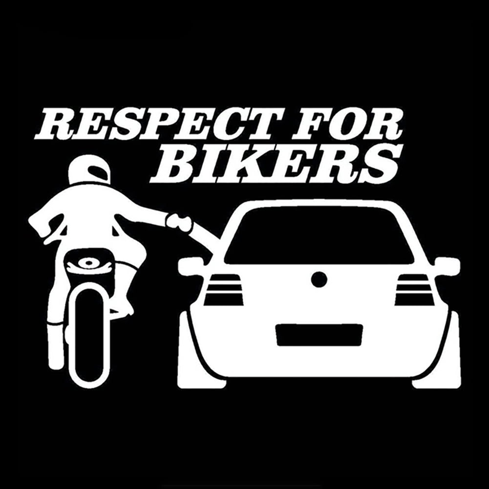 Leadrop Respect for Bikers Reflective Car Vehicle Body Window Decals ...