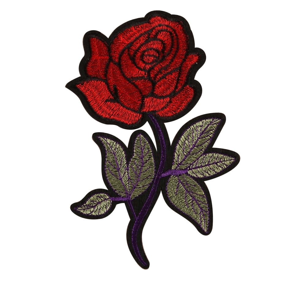 Leadrop Rose Flower Sew Badge Iron on Embroidery Patches Bag Jeans ...