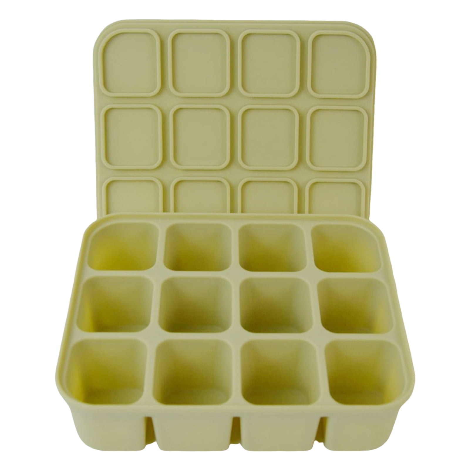 Leadrop Silicone Ice Cube Tray with Lid BPA-Free Flexible Ice Mold for ...