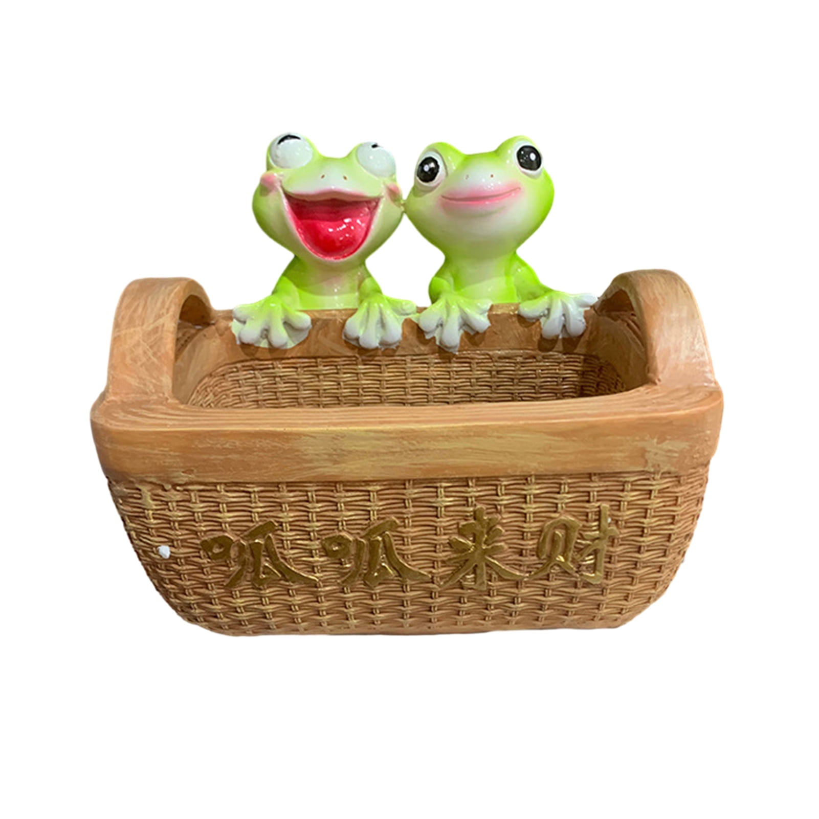 Leadrop Storage Basket with Mini Frog Statues Large Capacity ...