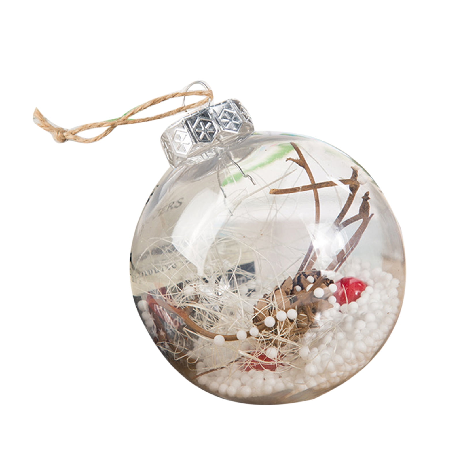 Leadrop Transparent Plastic Hollow Ball Hanging Pendant Christmas Tree ...