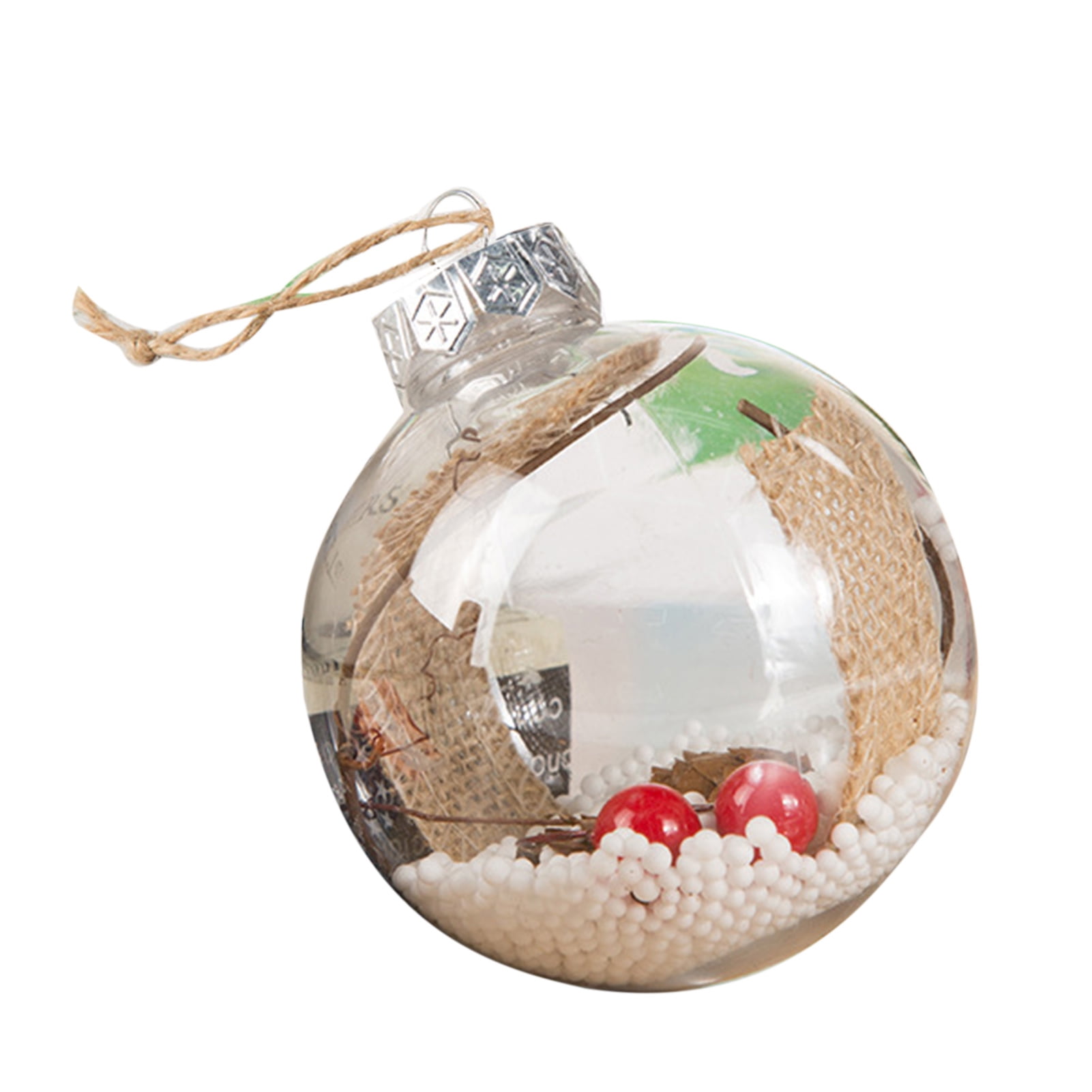 Leadrop Transparent Plastic Hollow Ball Hanging Pendant Christmas Tree ...