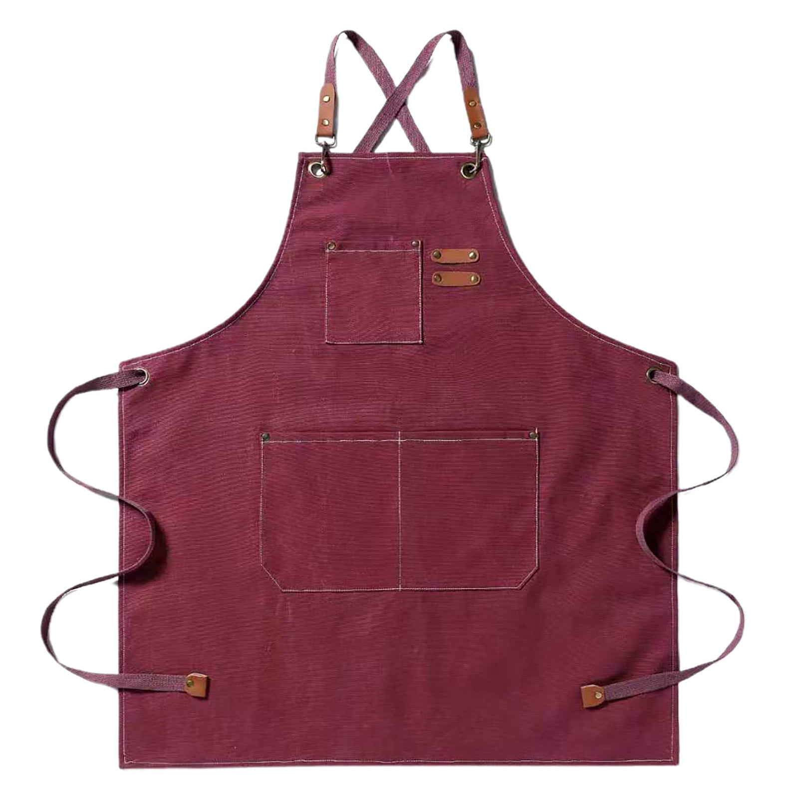 Leadrop Work Apron Thick Sleeveless Breathable Unisex Multi-pockets ...