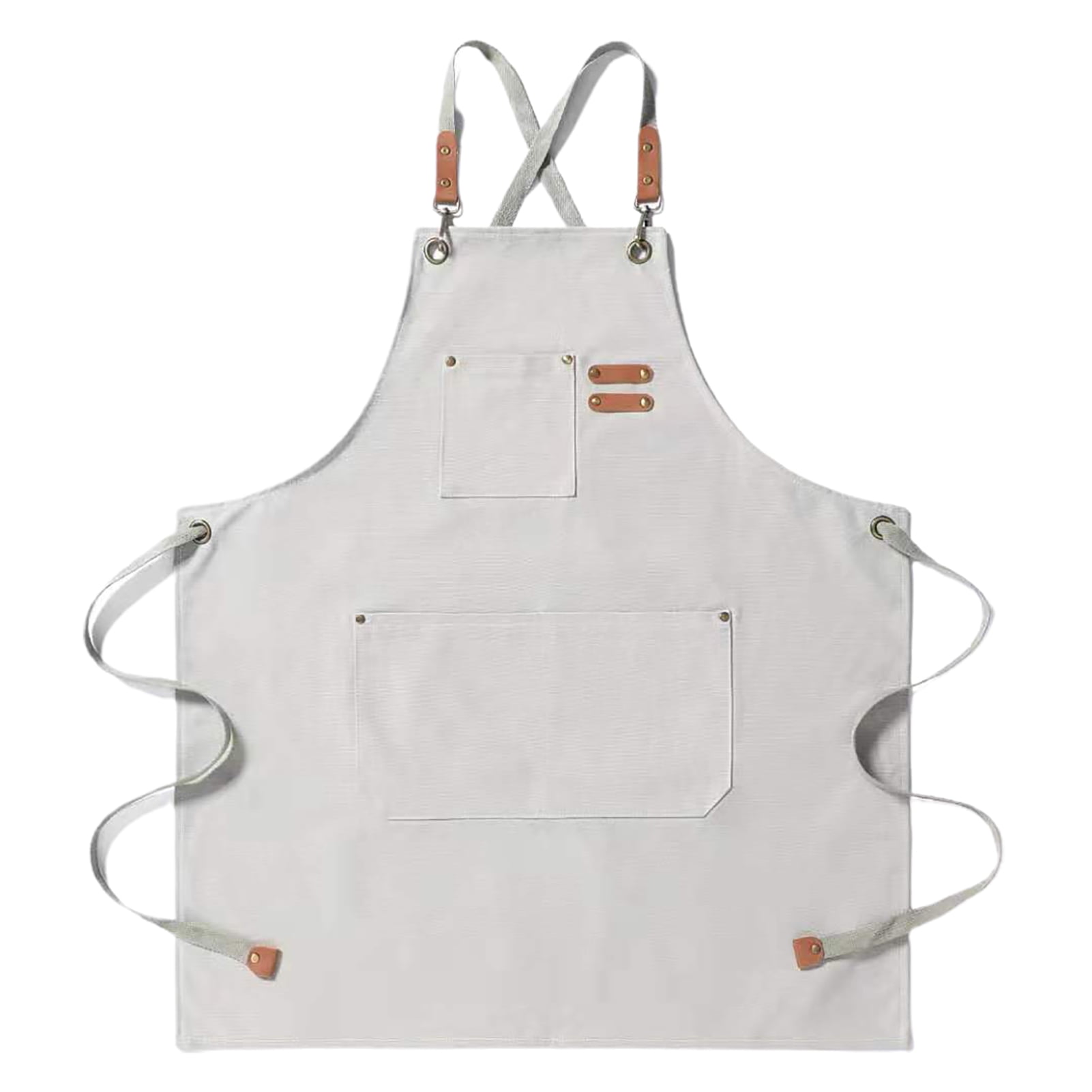 Leadrop Work Apron Thick Sleeveless Breathable Unisex Multi-pockets ...