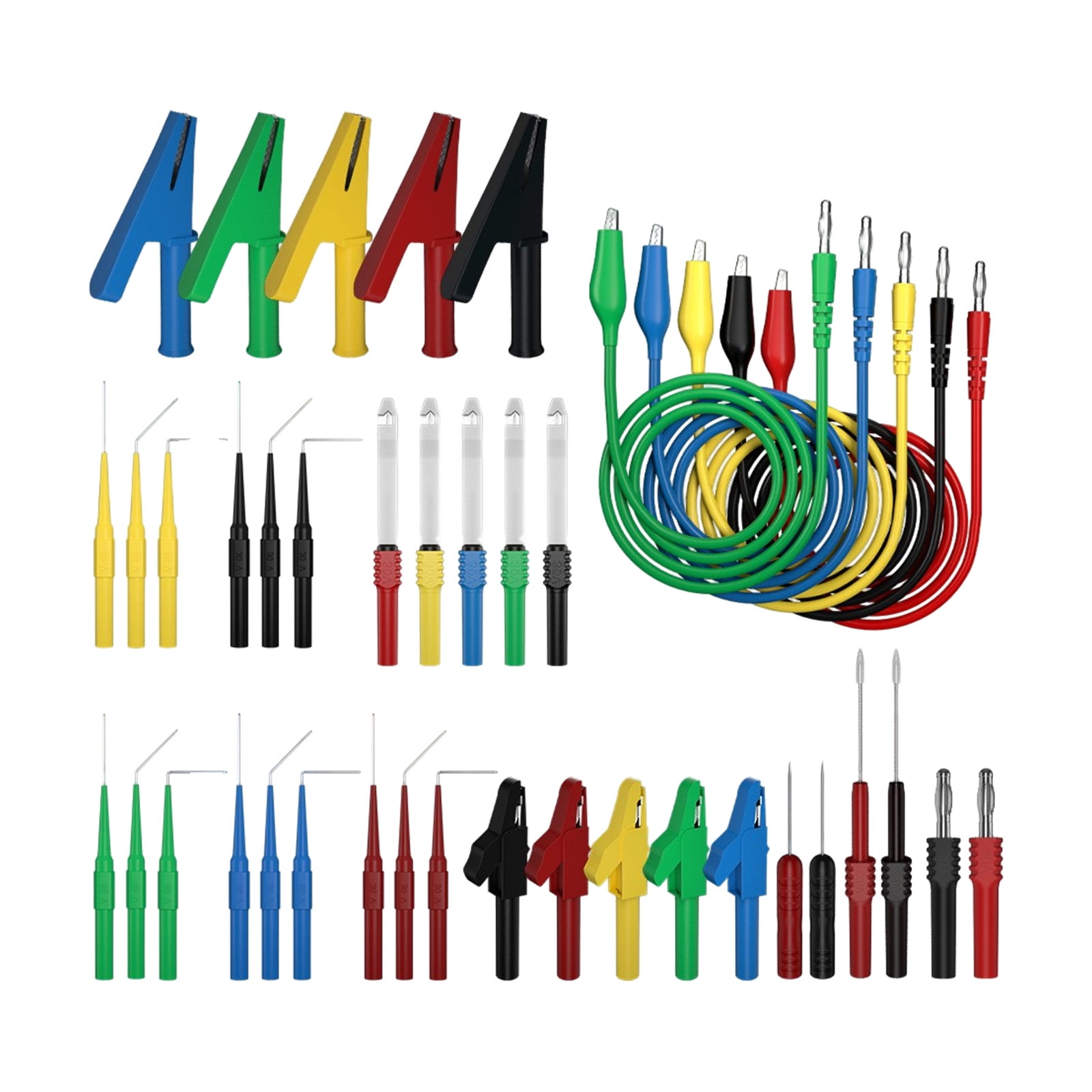 Leads Set with Alligators Clip & Not Piercing Probes Electrical Tests ...