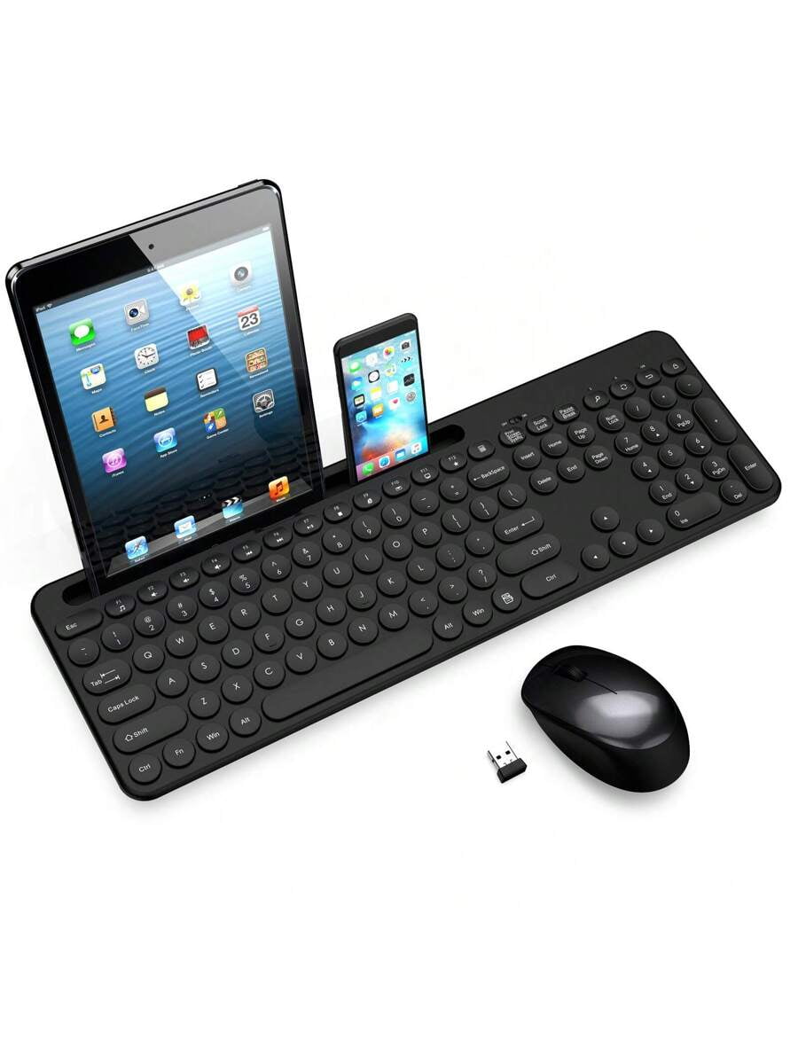 LeadsaiL LeadsaiL Wireless Keyboard And Mouse Combo, Full-Sized ...