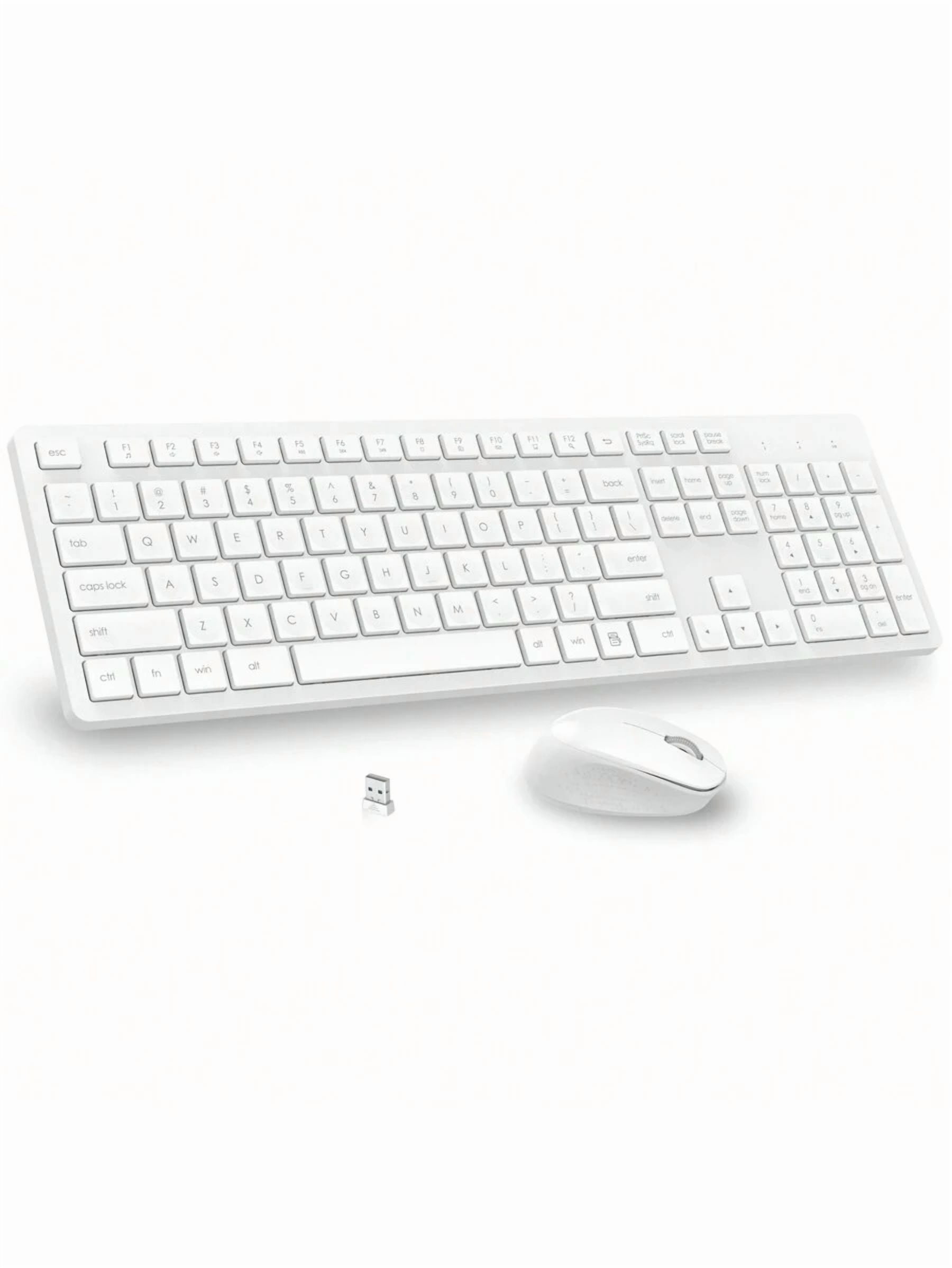 LeadsaiL Wireless Keyboard and Mouse Combo - Full-Sized Ergonomic | 2 ...