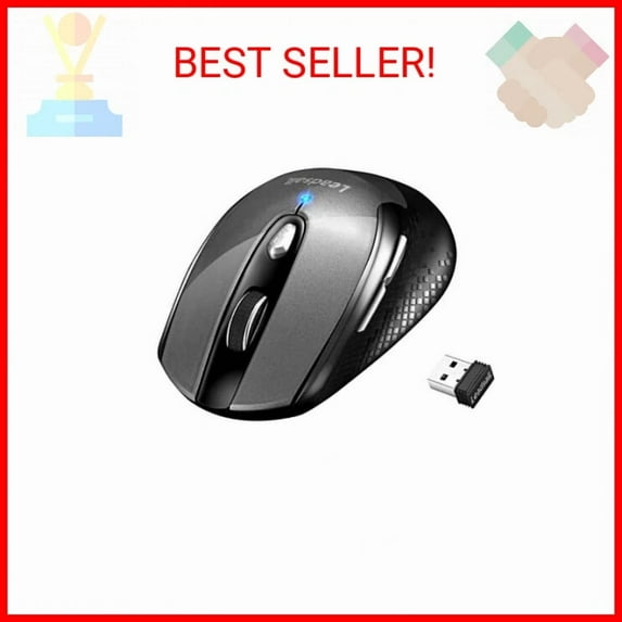 Leadsail Wireless Computer Mouse, 2.4G Portable Slim Cordless Mouse ...