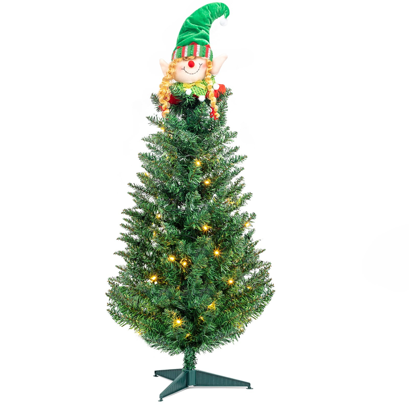 Leadtron 3ft Tabletop Christmas Tree with Santa Claus Decor, 129 ...
