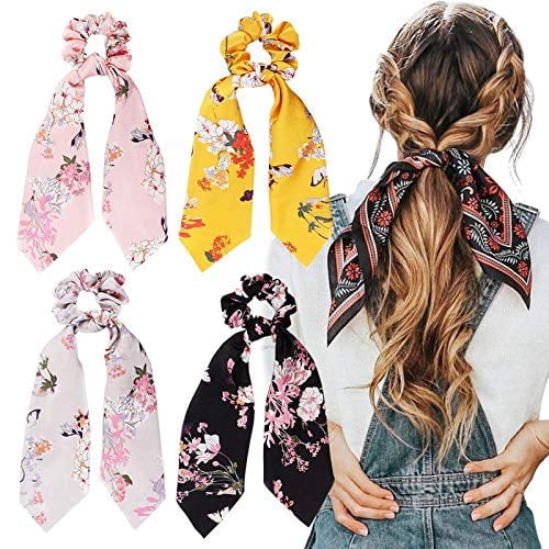 Leadwell™ Club Hair Bands Scrunchy Elastic Satin Fabric For Women And ...