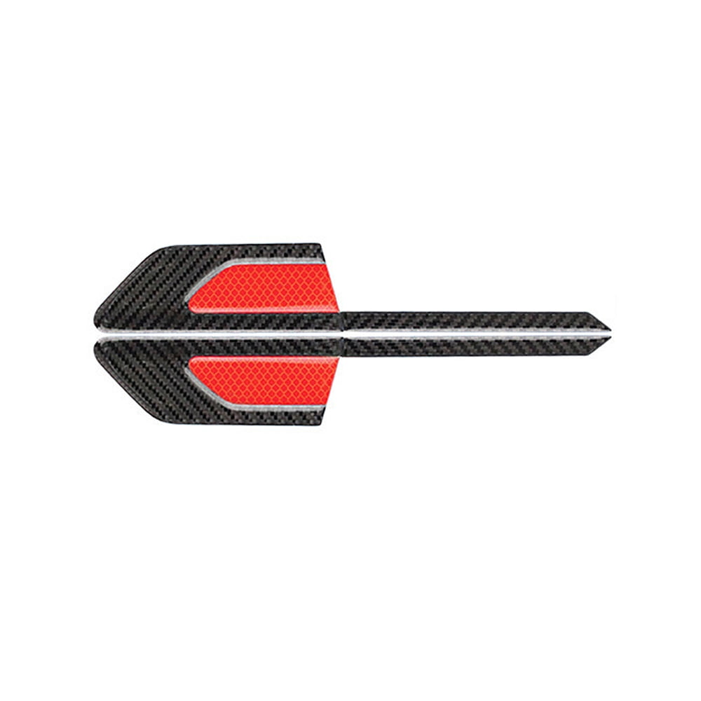 Leadwolf 2Pcs Carbon Fiber Decoration Car Side Reflective Stickers Side ...
