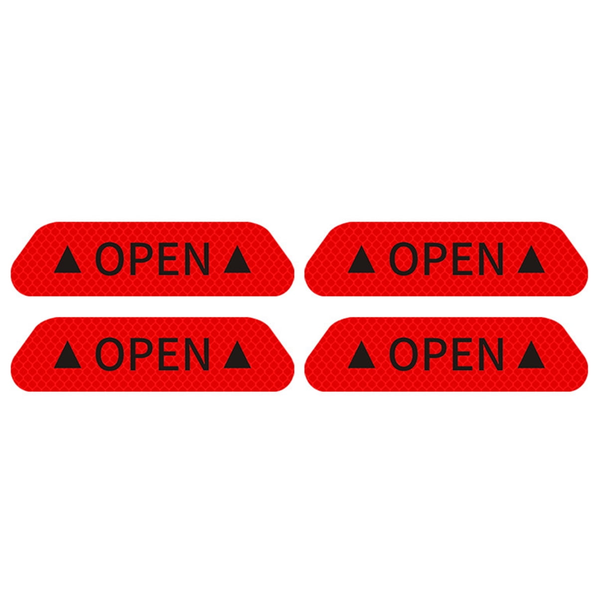 Leadwolf 4PCS Reflective Open Warning Stickers for Car Door, Night Visibility Auto Safety Prompt ...