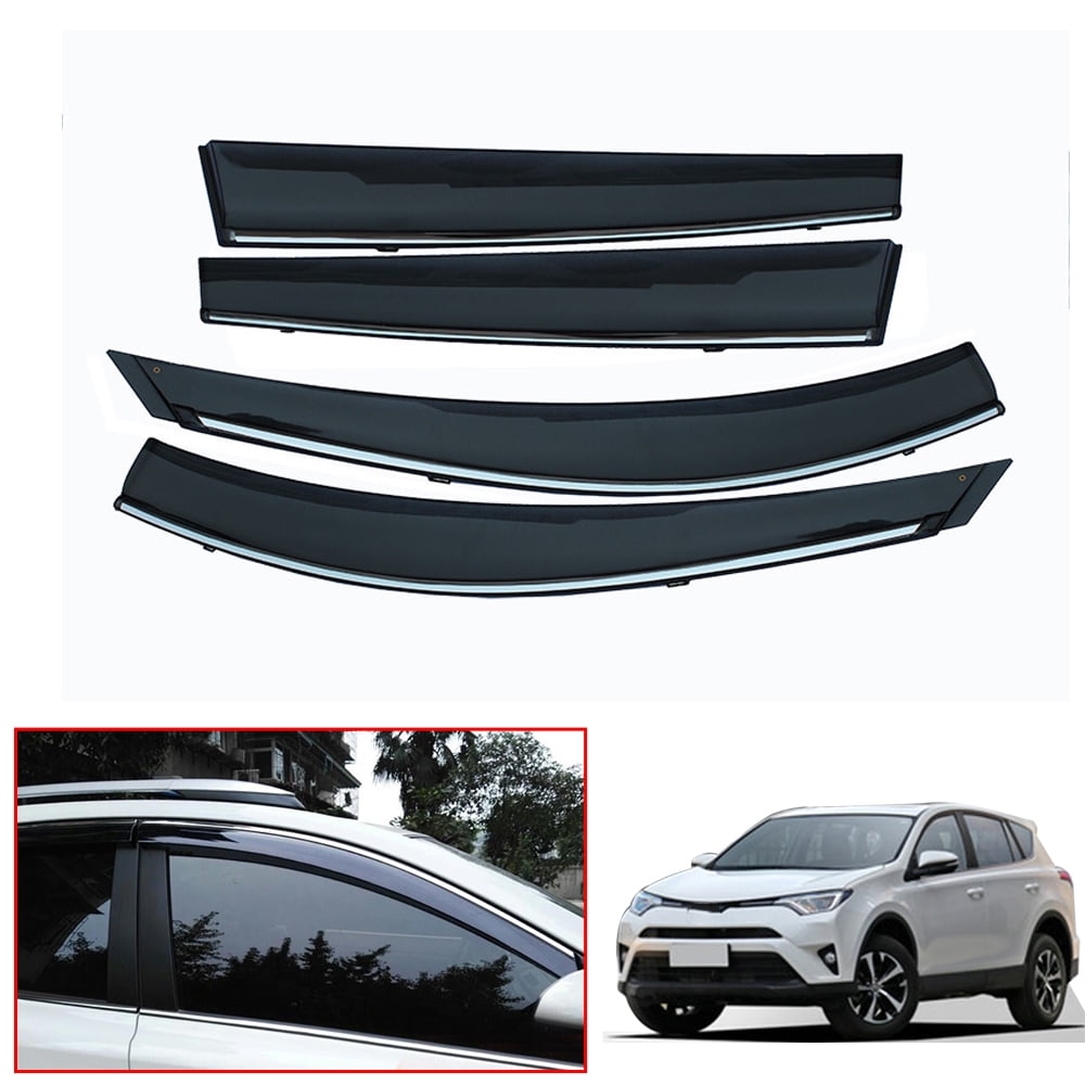 Leadwolf 4pcs Car Smoke Window Sun Rain Visor Deflector Guard For ...