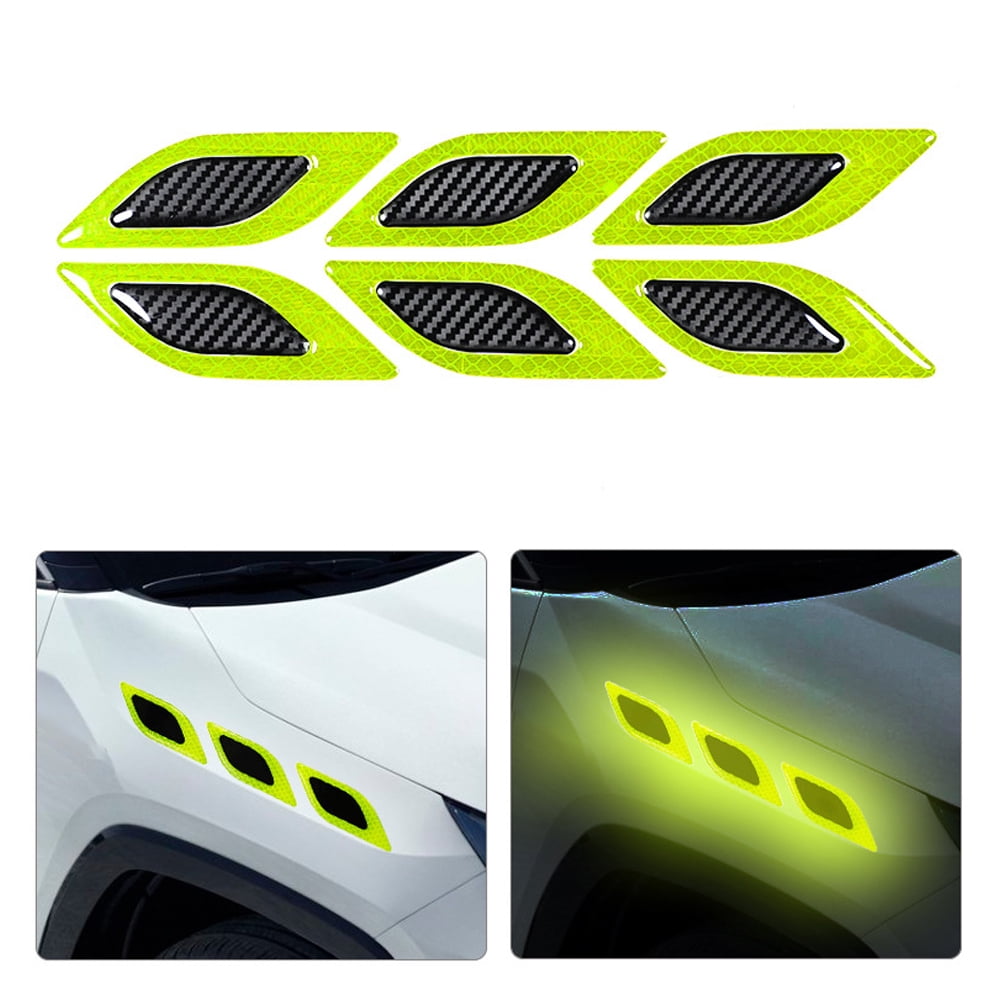 Leadwolf 6pc Reflective Stripe Stickers for Car Fender Hood Bumper ...