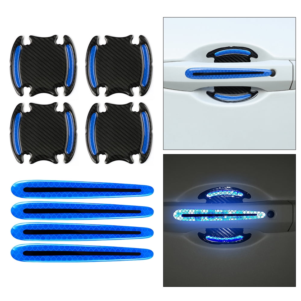 Leadwolf 8PCS Car Handle Cup Protector Reflective Stickers, Night ...