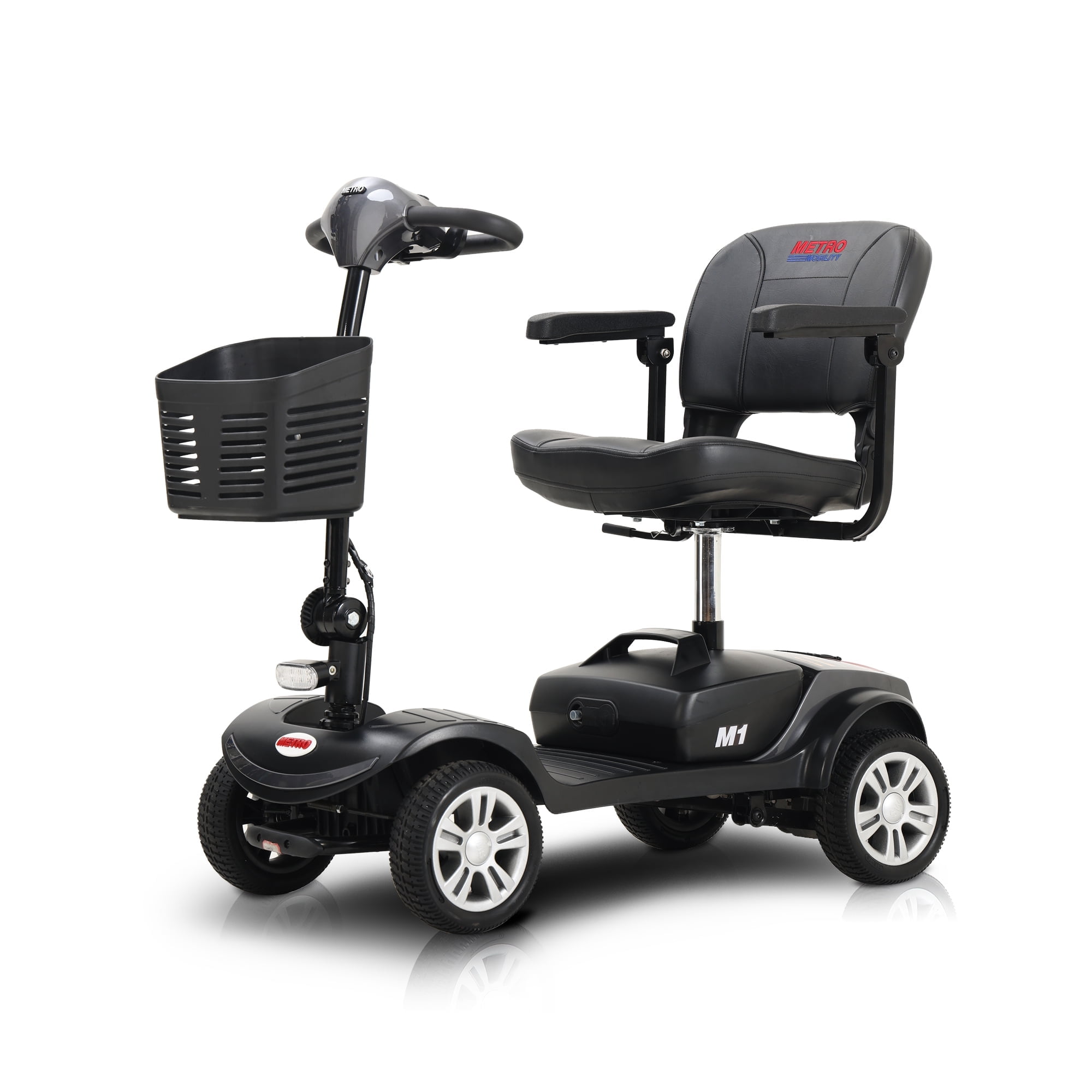 Leadzm 4-Wheel Mobility Scooter with Storage Bins & Adjustable Seats ...