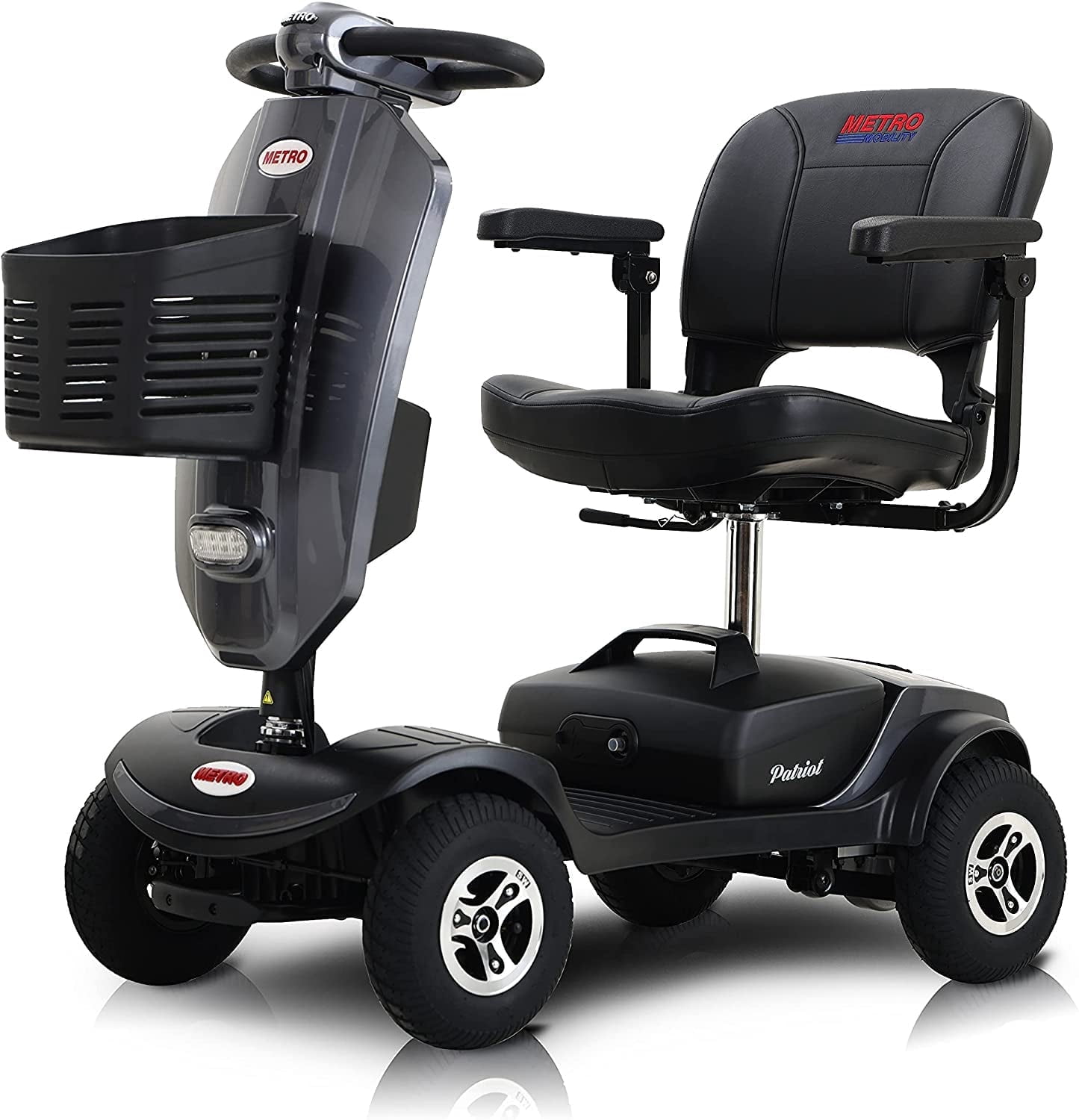 Leadzm Compact Mobility Scooter with Storage Bins, Adjustable Seats & 4 ...