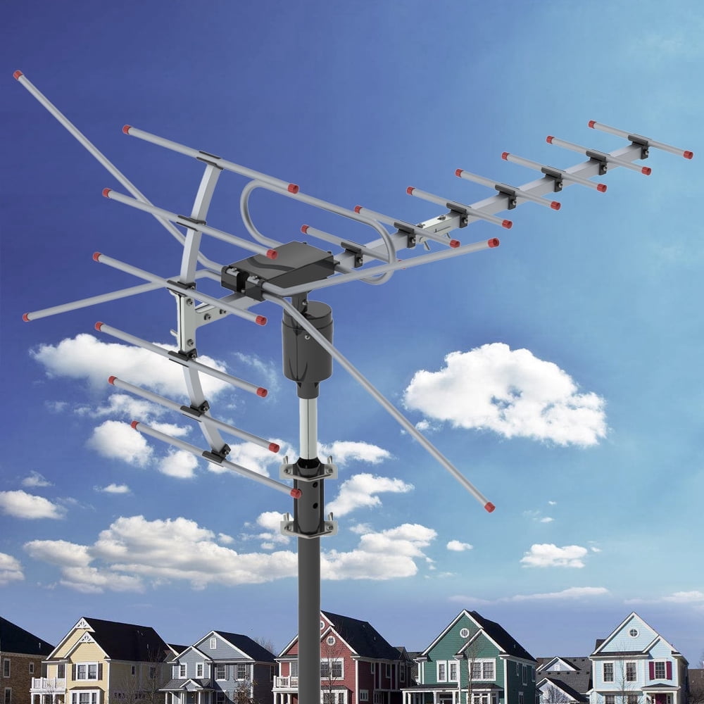 Leadzm Veryke Outdoor Tv Antenna with 8m Cable/Remote Control, with 110 ...