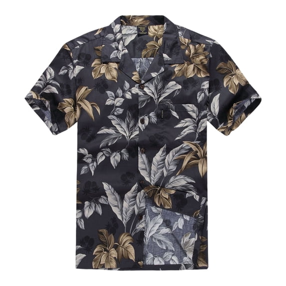 Leaf Black Nice Design Hawaiian Shirt - Walmart.com