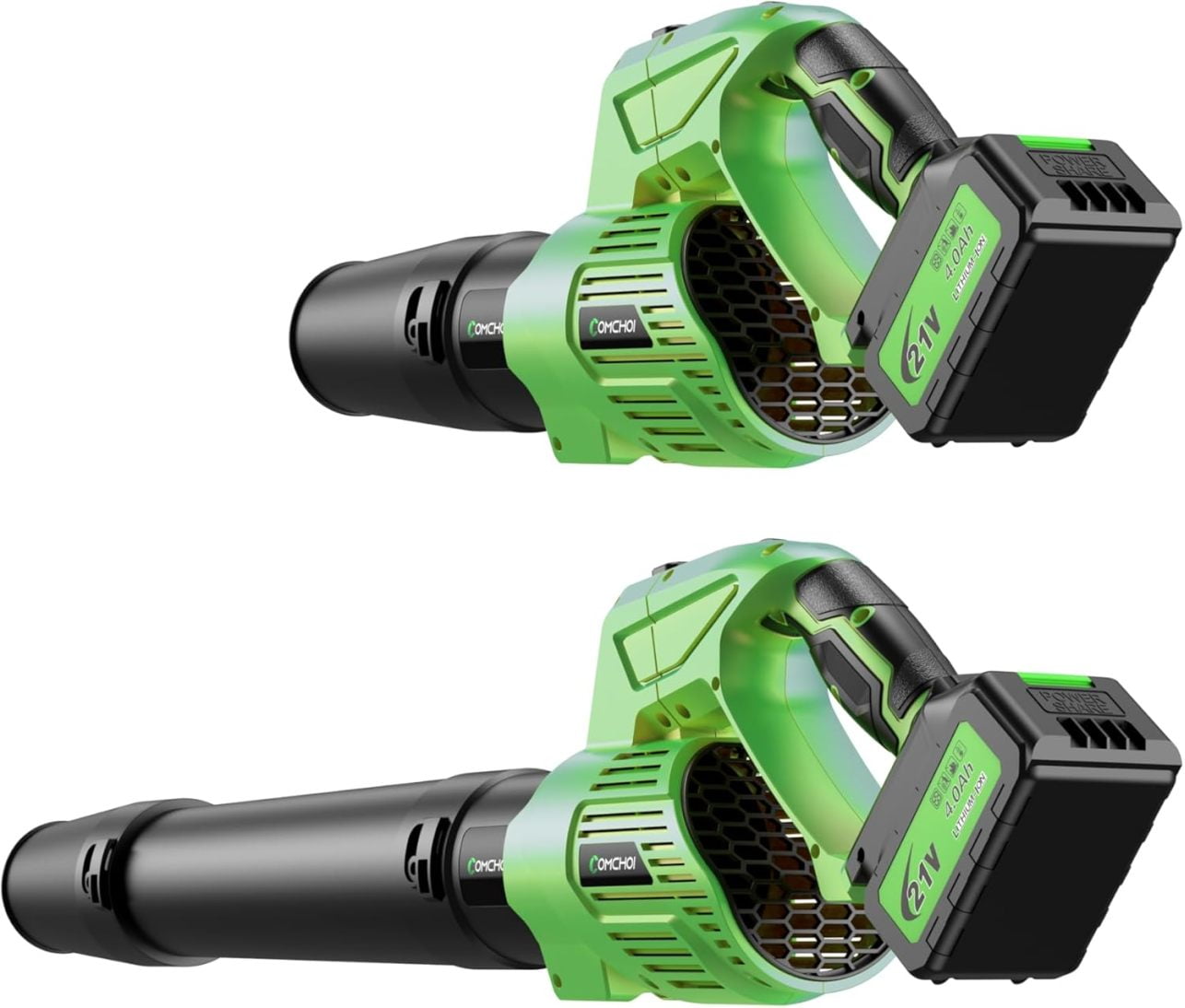 Leaf Blower - 500000RPM Cordless Electric Blower - 2 X 4.0Ah Batteries ...