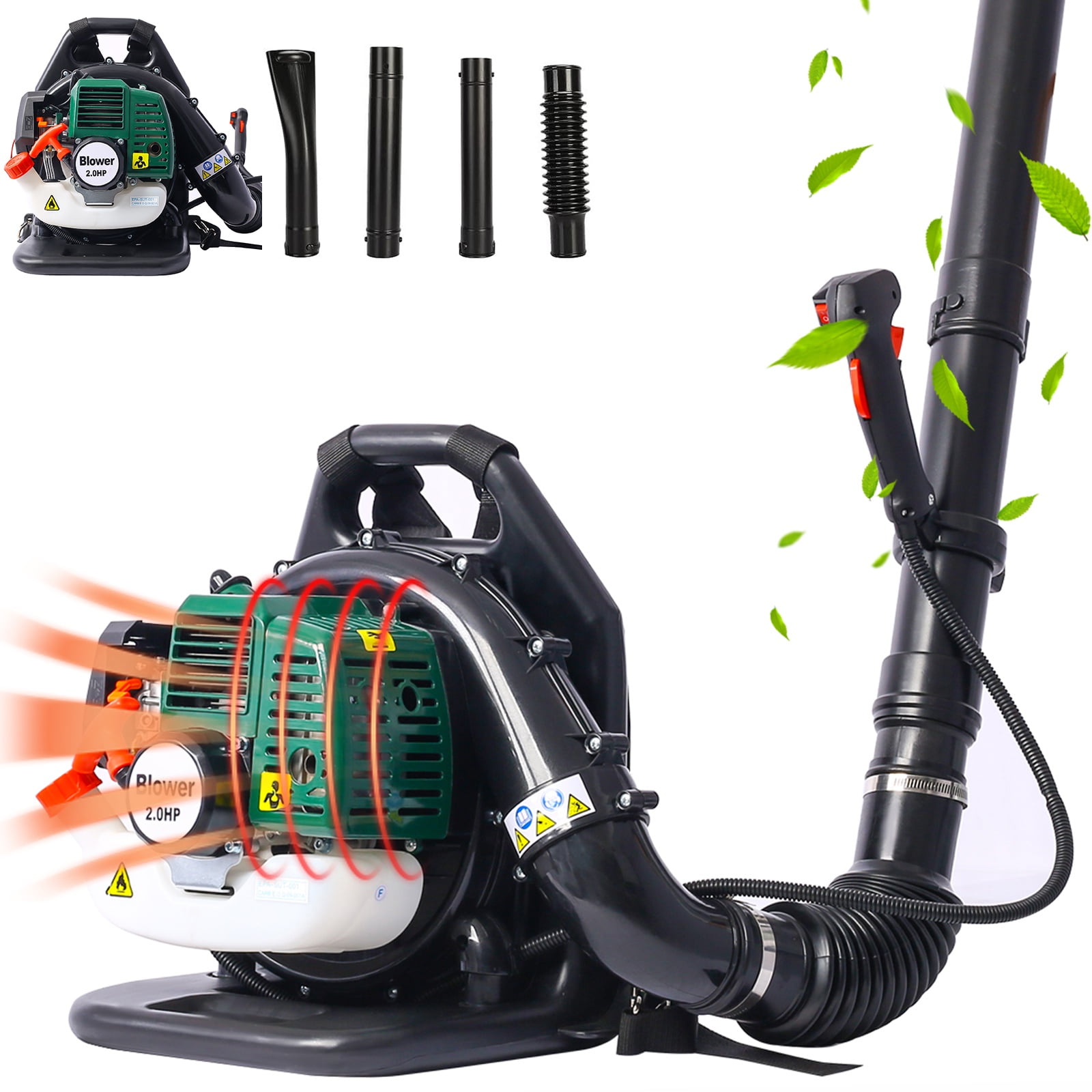 Seizeen 52CC 2-Cycle Gas Backpack Leaf Blower, Adjustable Strap ...