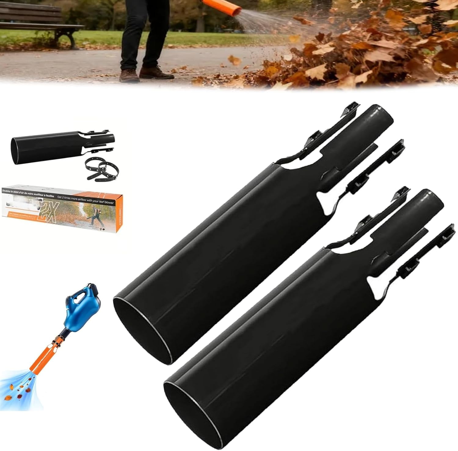 Leaf Blower Air Booster Attachment, Cyclone 2X Leaf Blower Attachment ...