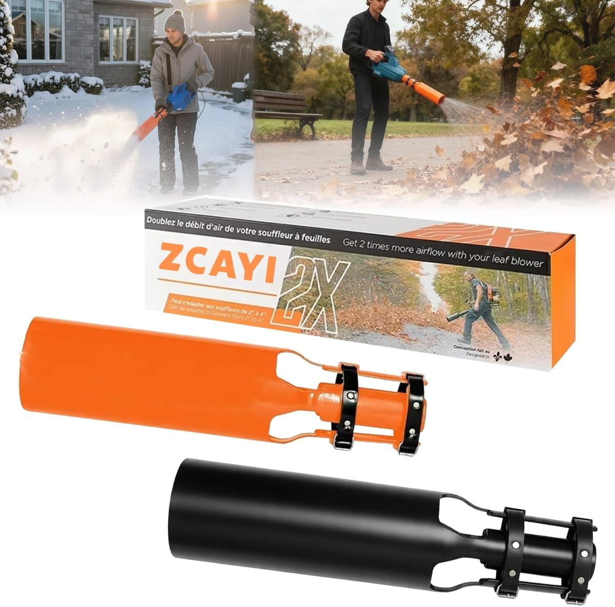 Leaf Blower Air Booster Attachment Tube 2X Air Cyclone Flow for Blower ...