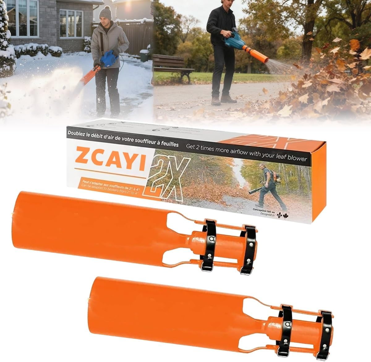 Leaf Blower Air Booster Attachment Tube 2X Air Cyclone Flow for Blower ...