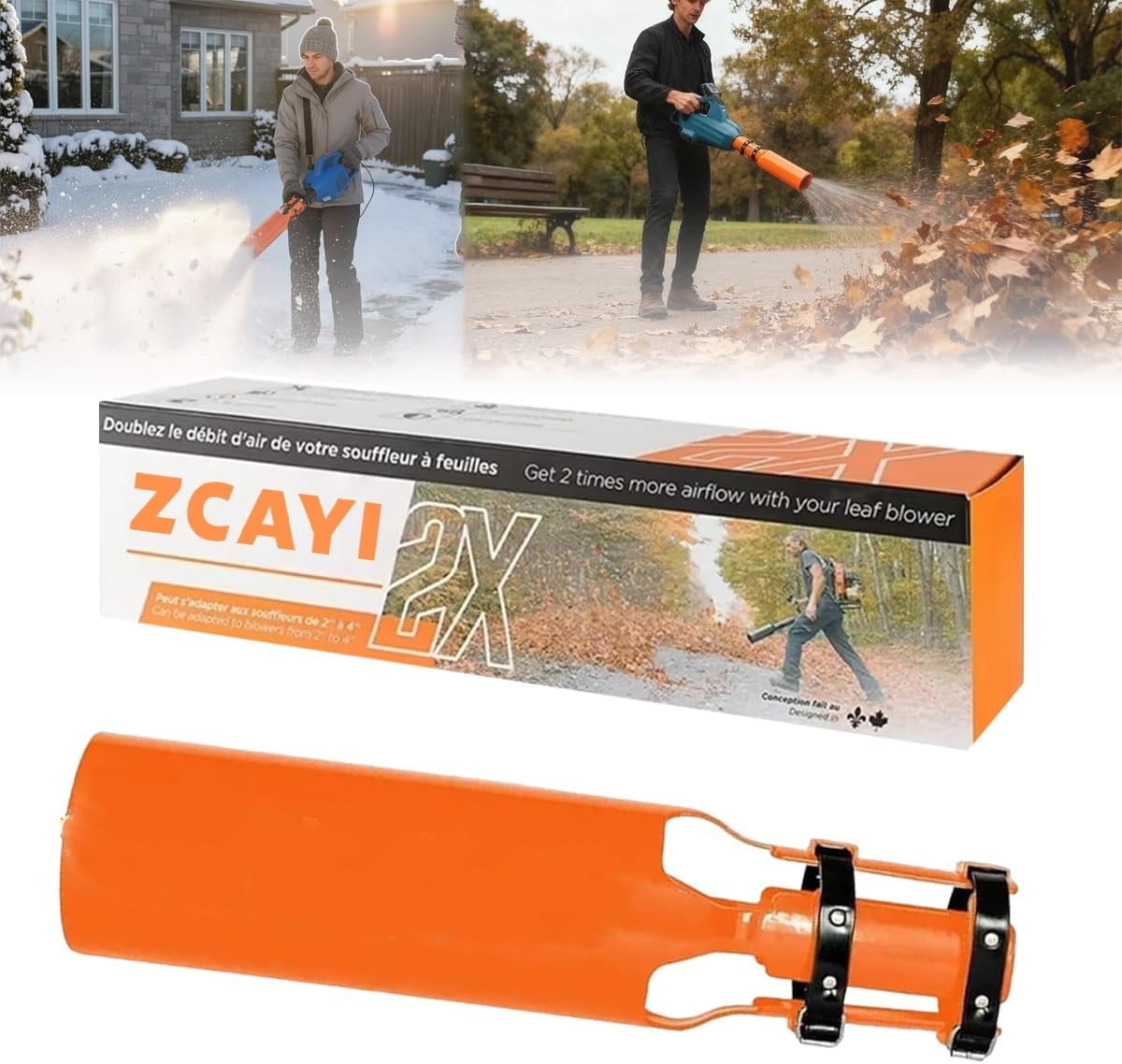 Leaf Blower Air Booster Attachment Tube 2X Air Cyclone Flow for Blower ...
