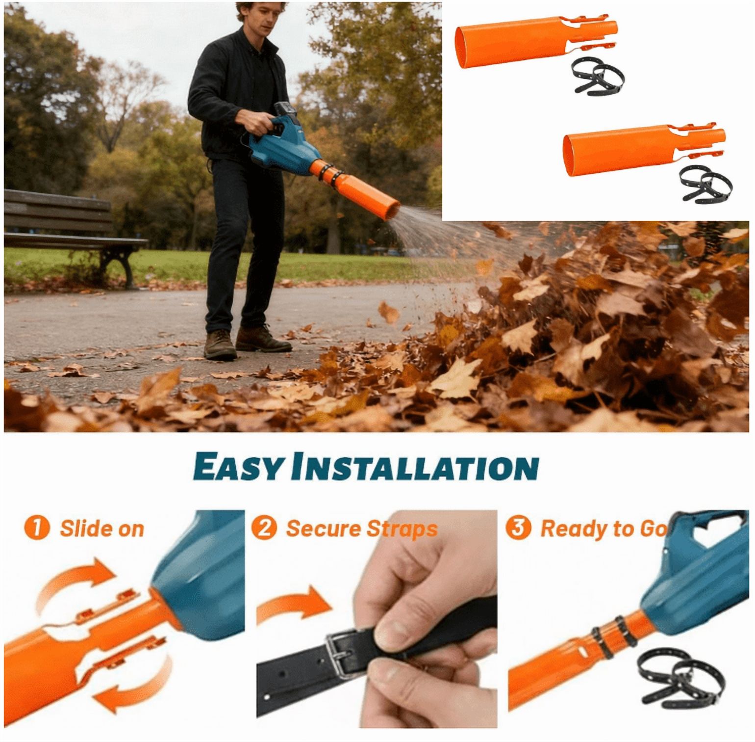Leaf Blower Attachment 2nd Generation, Leaf Blower Air Booster, Airflow ...