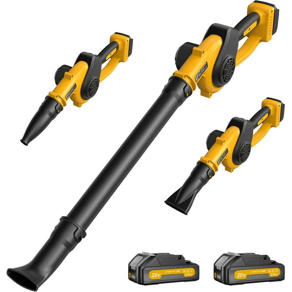 Leaf Blower Cordless with 2 Batteries and Fast Charr, 210 MPH Battery ...