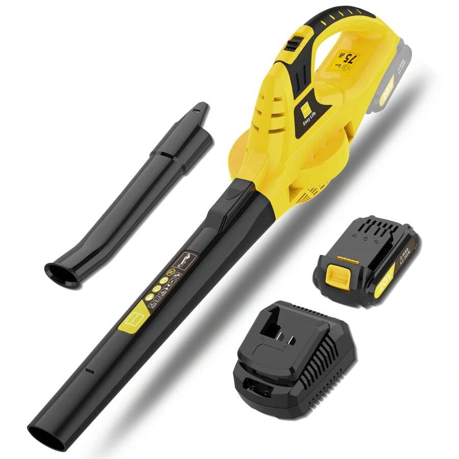 Leaf Blower Cordless,20V Handheld Electric Leaf Blower With 2.0Ah ...