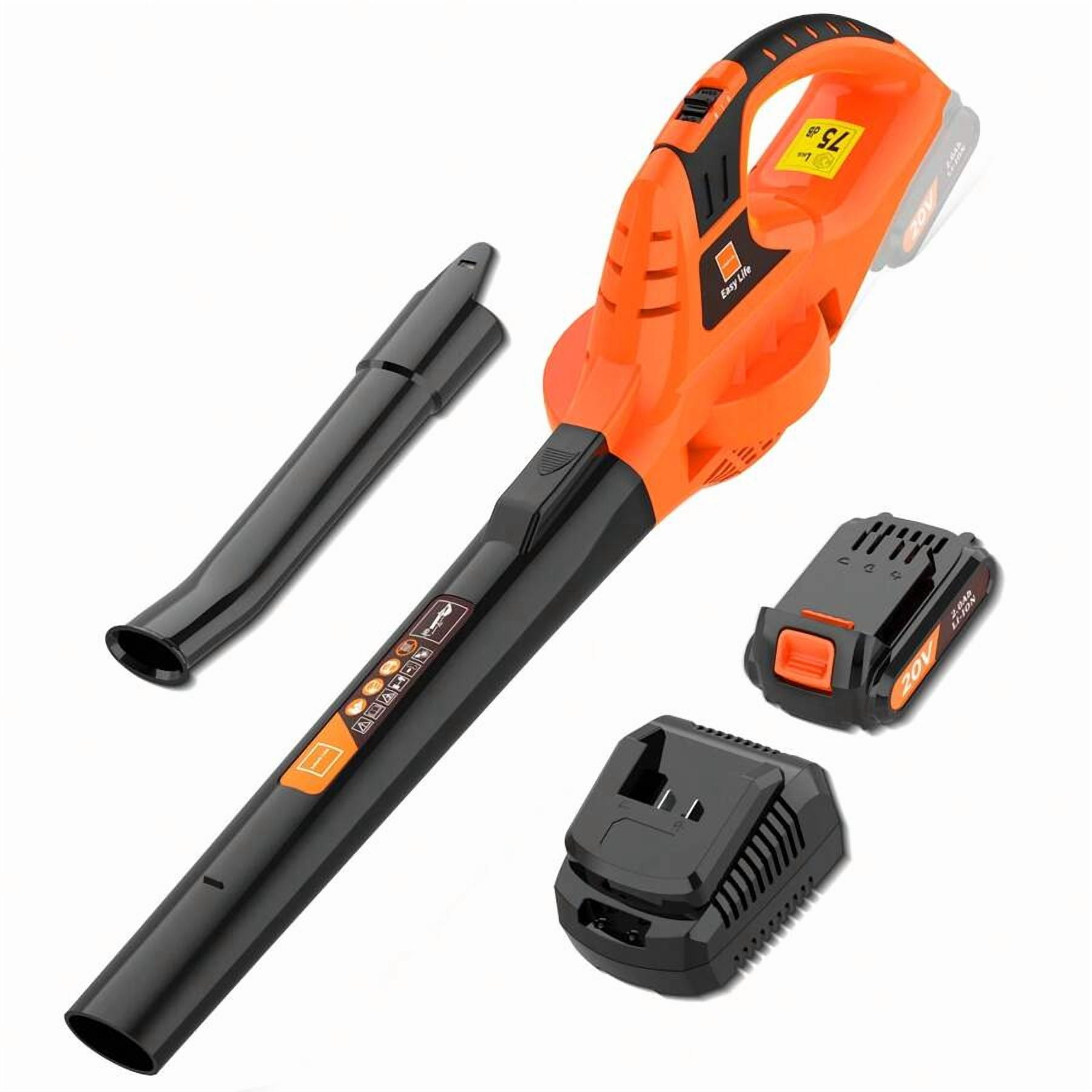 Leaf Blower Cordless,20V Handheld Electric Leaf Blower With 2.0Ah ...