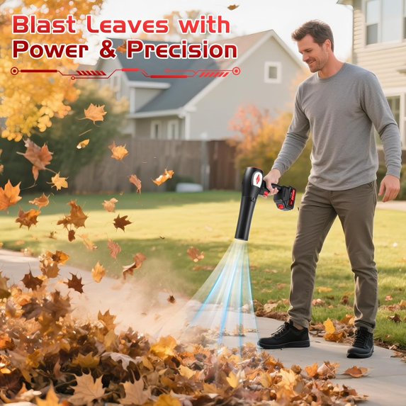 Leaf Blower Cordless with Battery and Charger, 1000,000 RPM,One-Touch ...