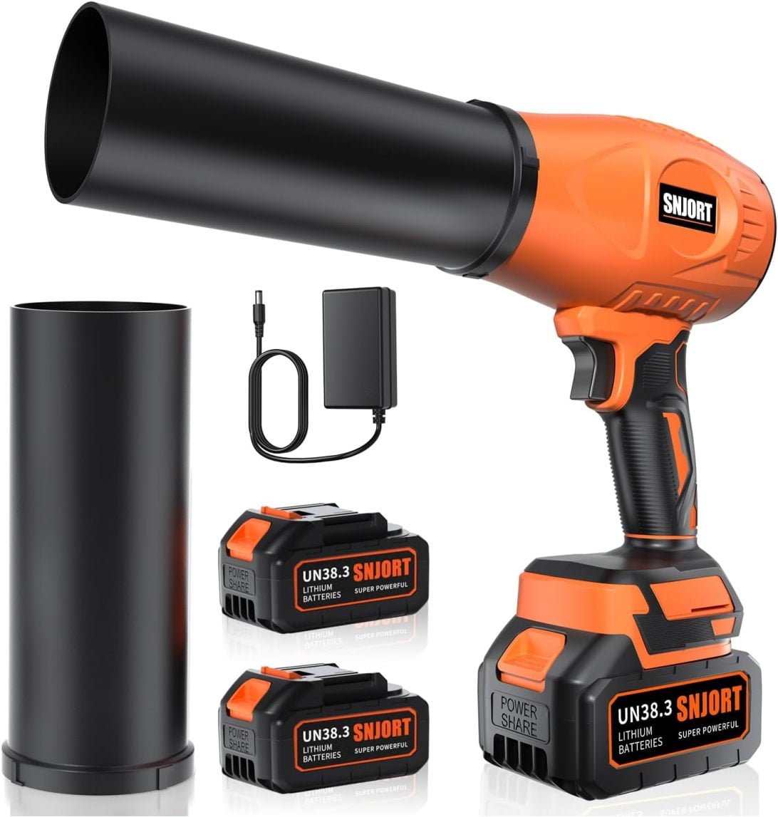 Leaf Blower Cordless with Battery and Charger, 500,000 RPM, Extended ...
