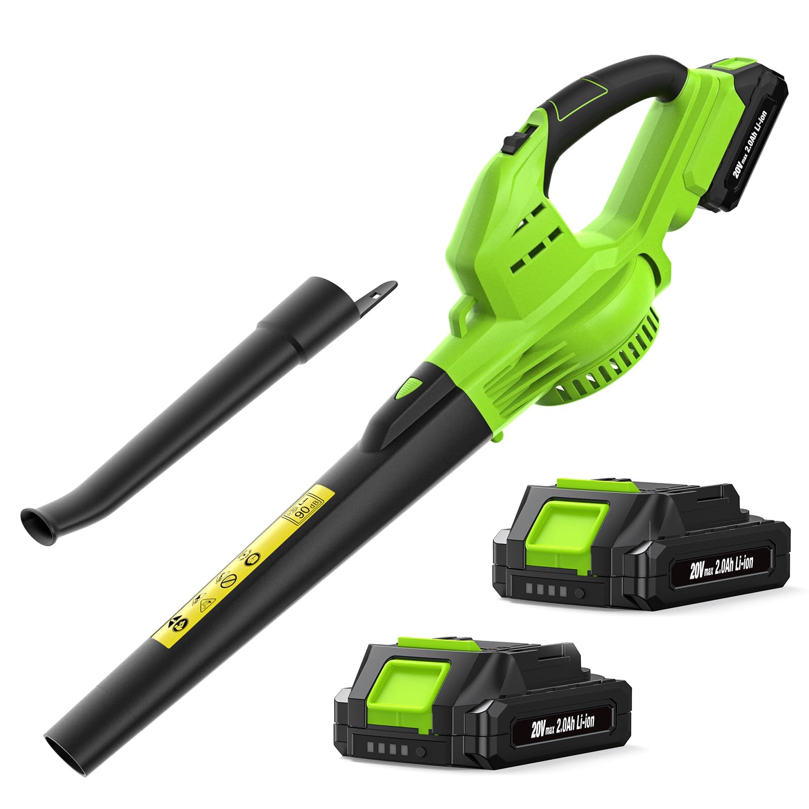 Leaf Blower Cordless with Battery and Charger - Electric Leaf Blower ...