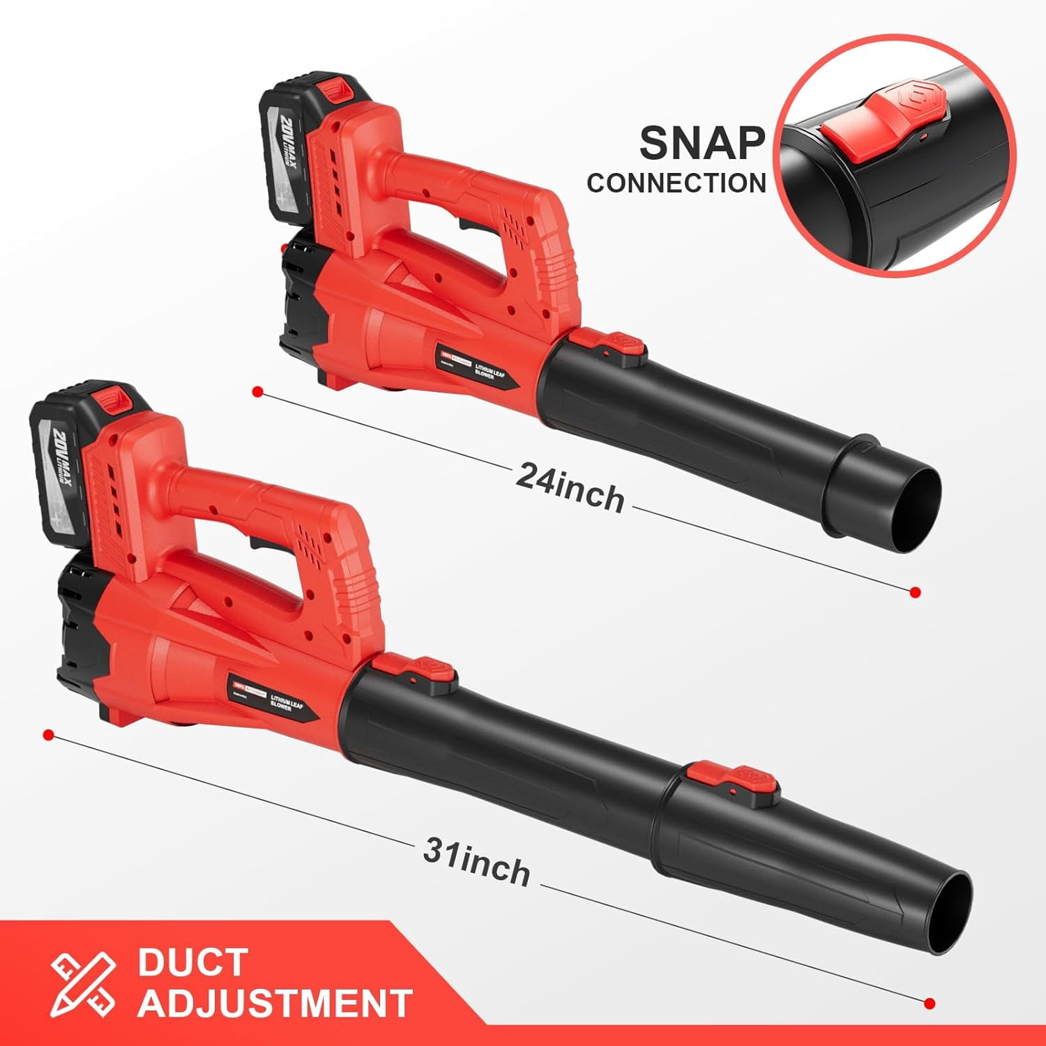 Leaf Blower Cordless, Electric Brushless Leaf Blower with 2 * 4.0Ah ...