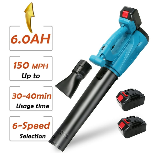 Super Handy, Lightweight Leaf Blower Cordless, Adjustable Speed, Includes 2 Battery and Charger ...