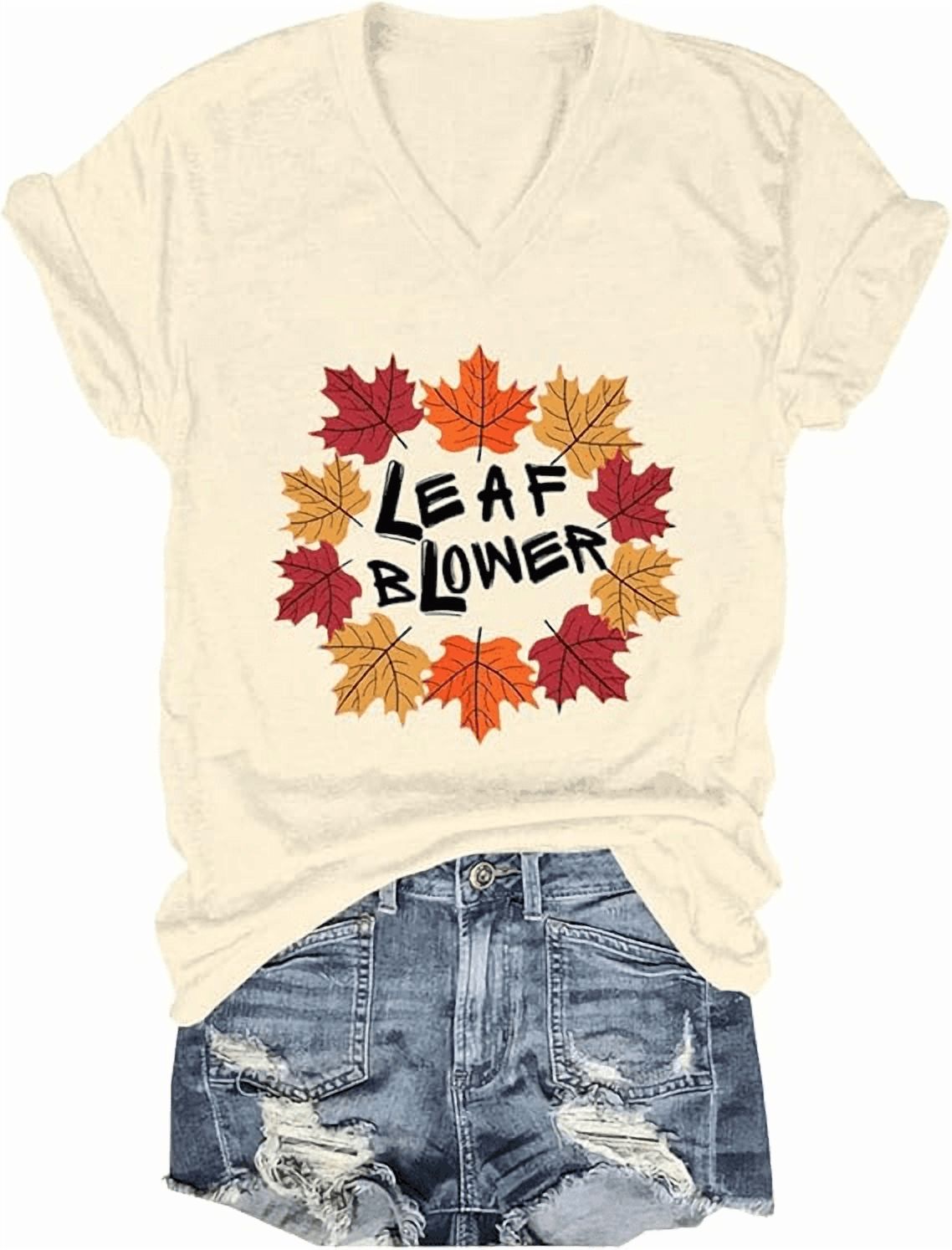 Leaf Blower Shirt V Neck Fall Leaf Blower Halloween Costume Women Men ...