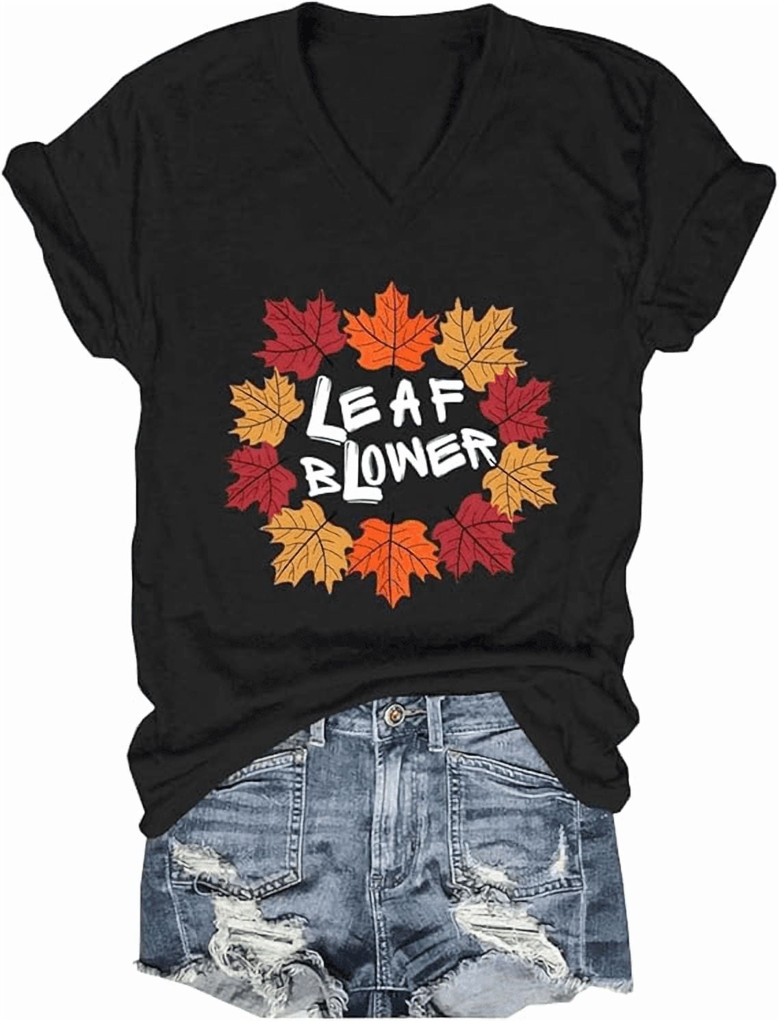 Leaf Blower Shirt V Neck Fall Leaf Blower Halloween Costume Women Men ...