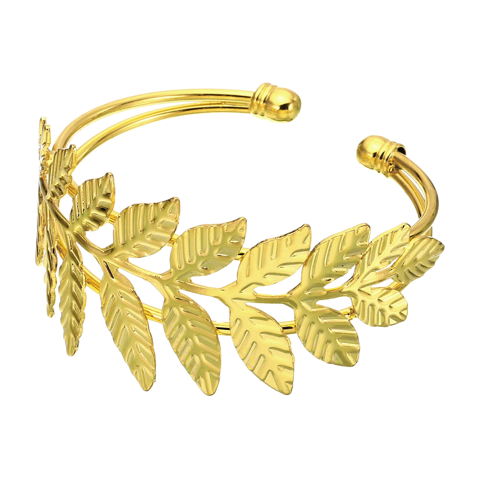 Leaf Bracelet, Metal Open Cuff Bracelet Adjustable Bangle Armband Upper ...