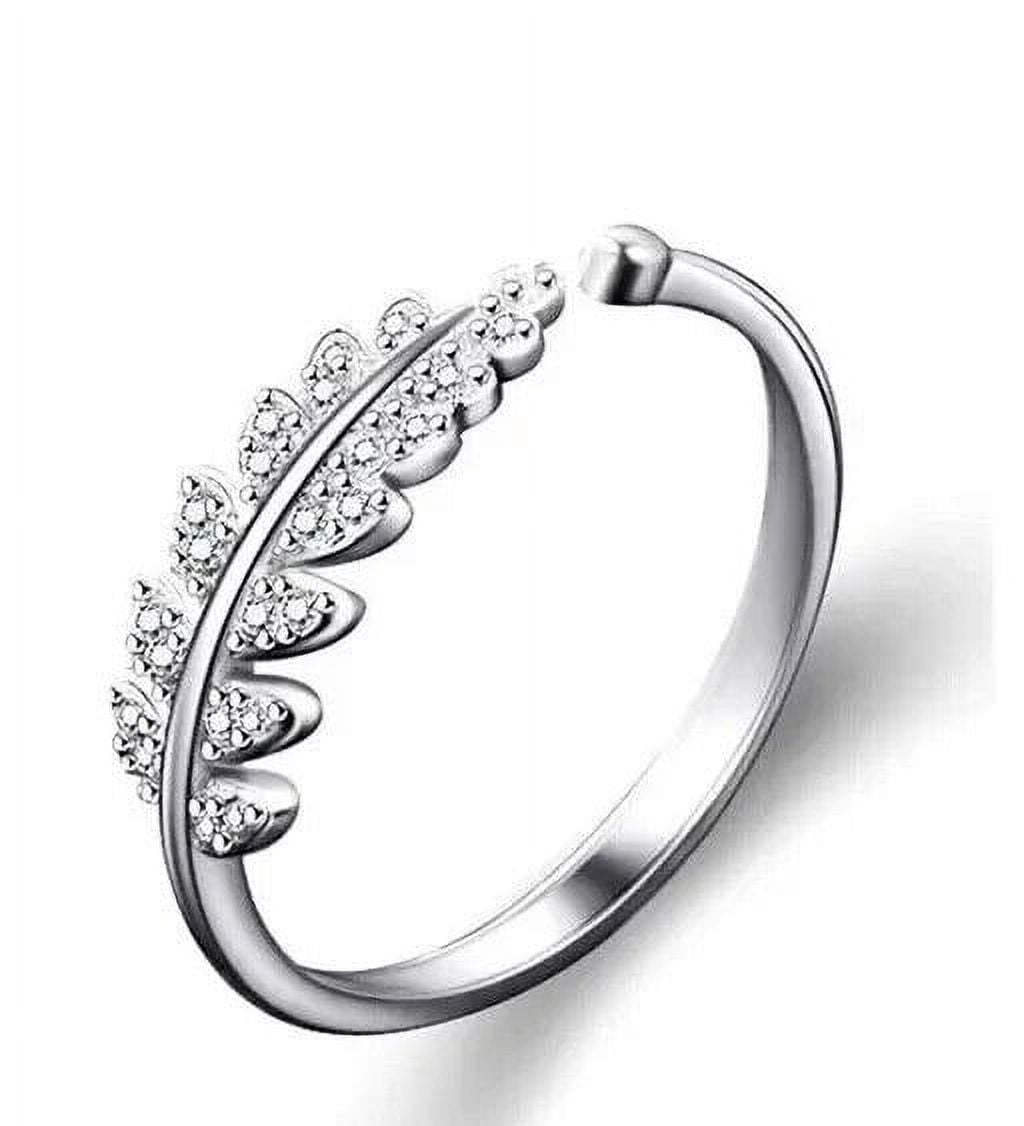 Leaf Branch Women's Adjustable Engagement Ring, 1.9 Ct Simulated Round ...