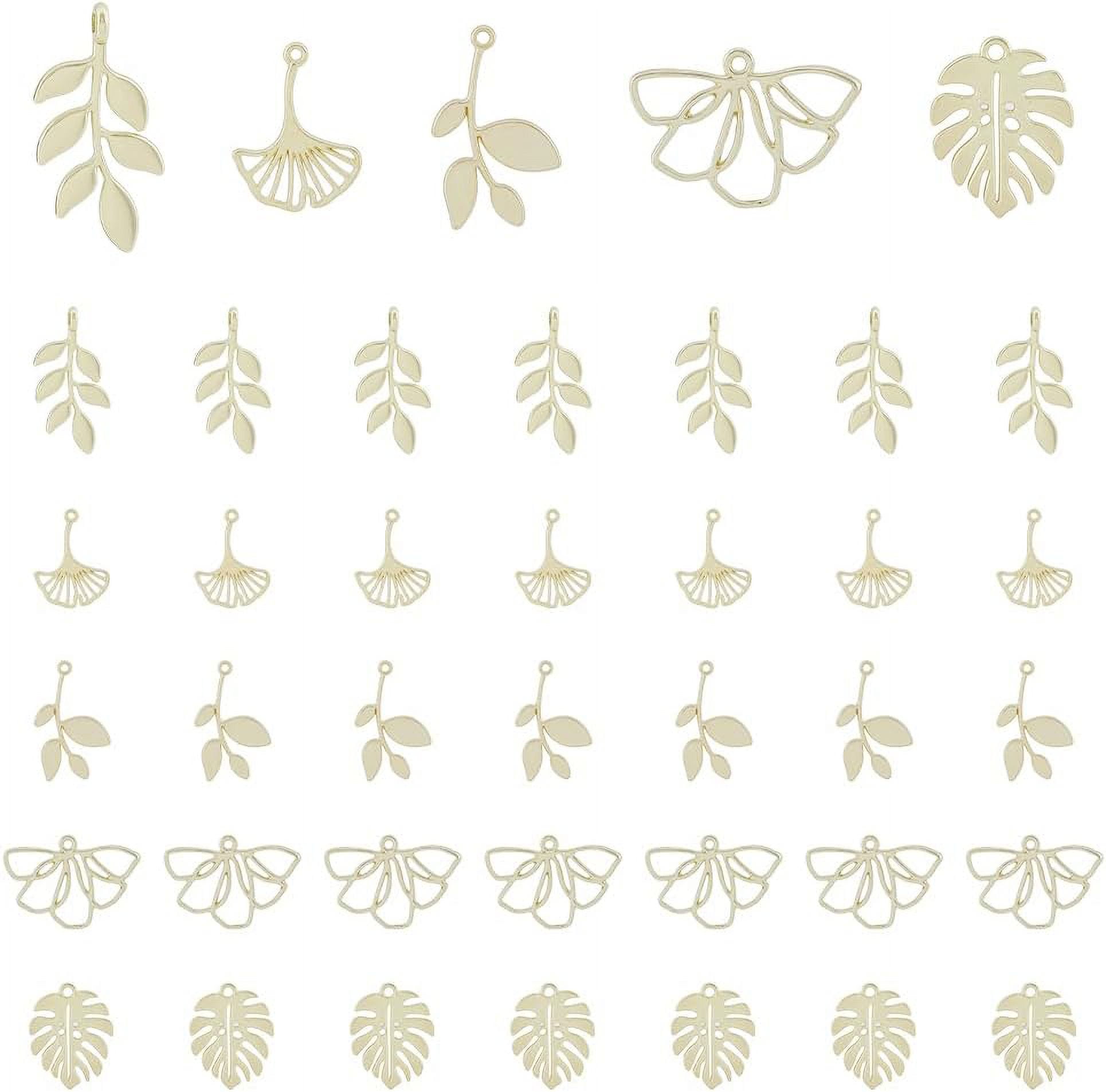 Leaf Charms Autum Tree Leaf Charms Hollow Filigree Leaves Pendants ...