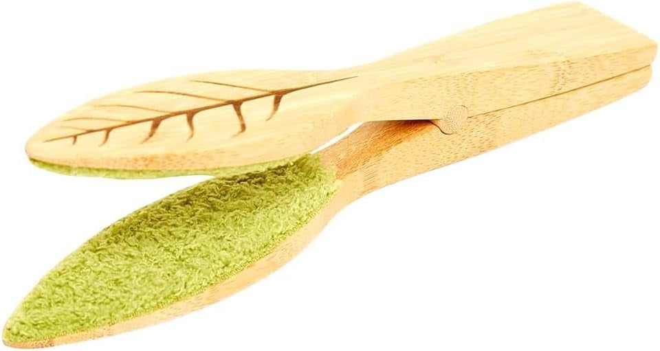 Leaf Cleaning Tongs Plant Leaf Lint Cleaner with Wood Handle, Leaf ...