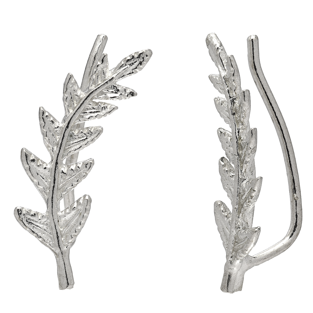 Leaf Crawler Cuff Earrings, Olive Leaf - 925 Sterling Silver - Walmart.com
