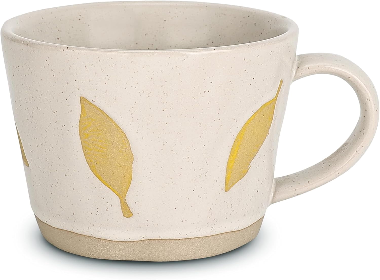 Leaf Cup, 11 oz Ceramic Coffee Cup for Tea Latte Cappuccino, Cute ...