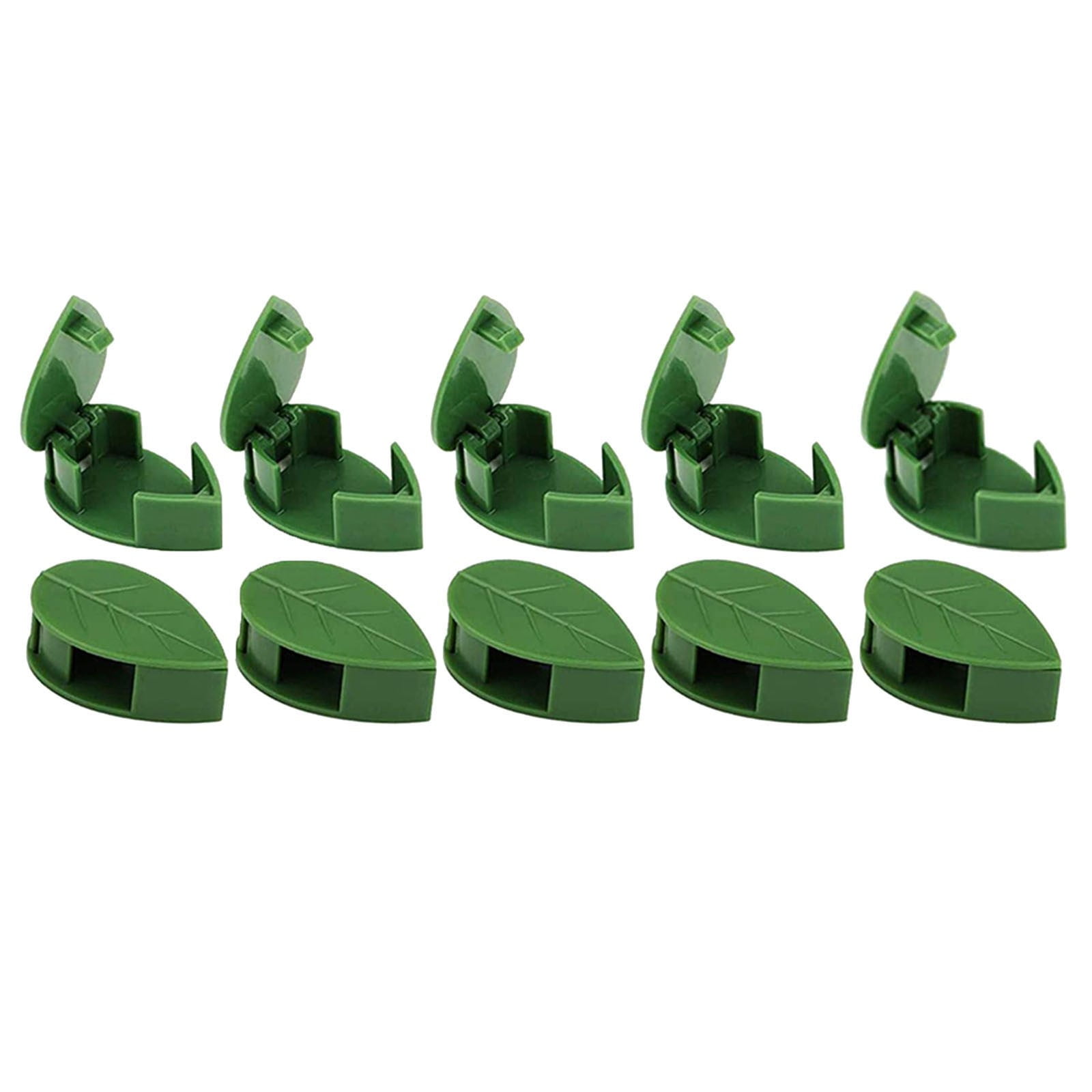 Leaf Design Plant Support Clips, 10 Pack Secure Vine and Stem Clips for ...