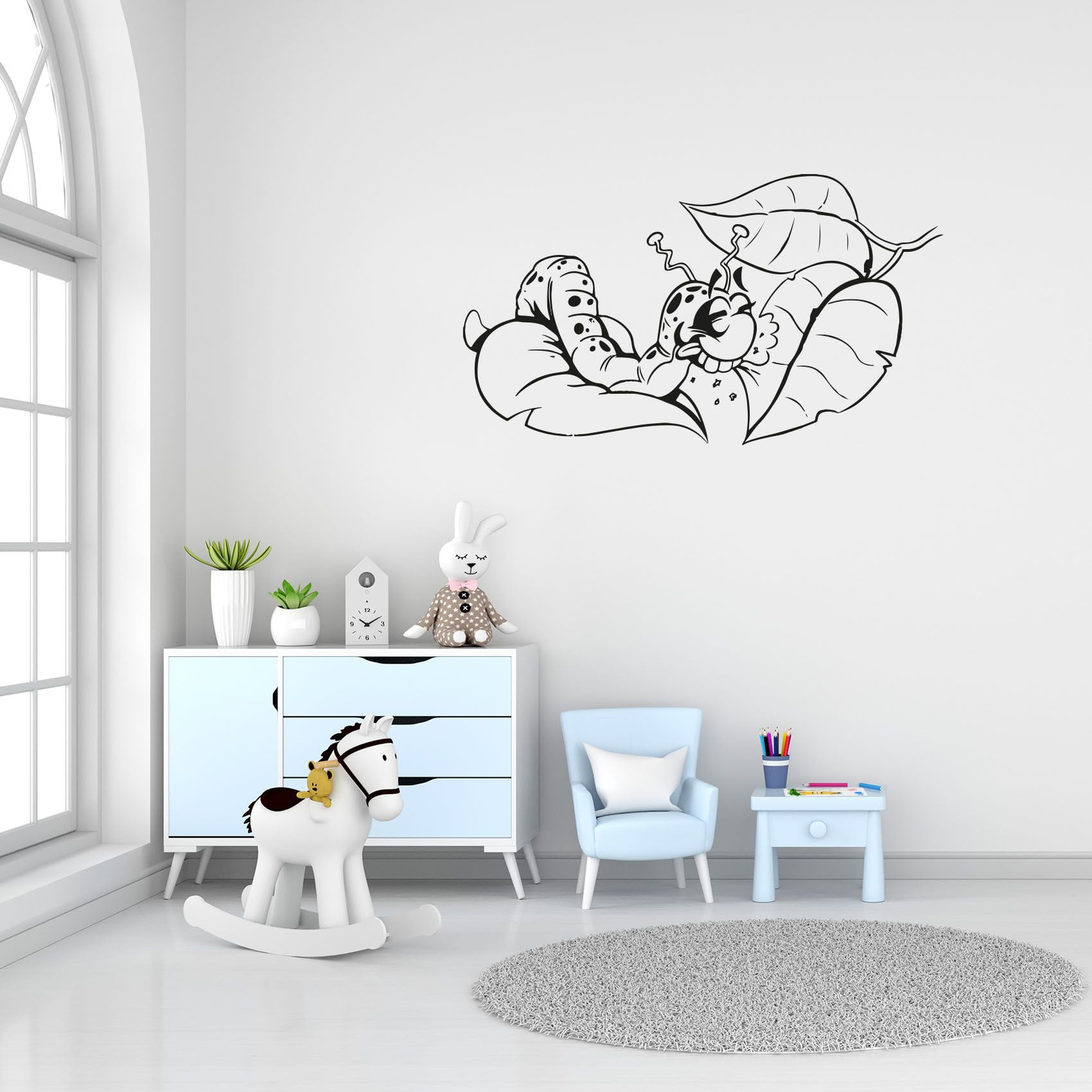 Leaf Eating Caterpillar Leaves Larvae Cute Animal Insect Insects Vinyl ...