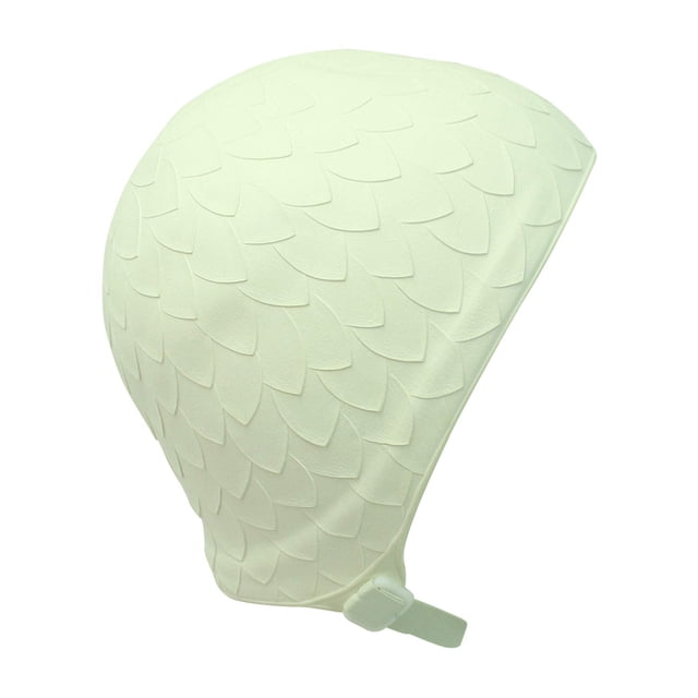 Leaf Embossed White Latex Swim Cap With Chin Strap - Walmart.com